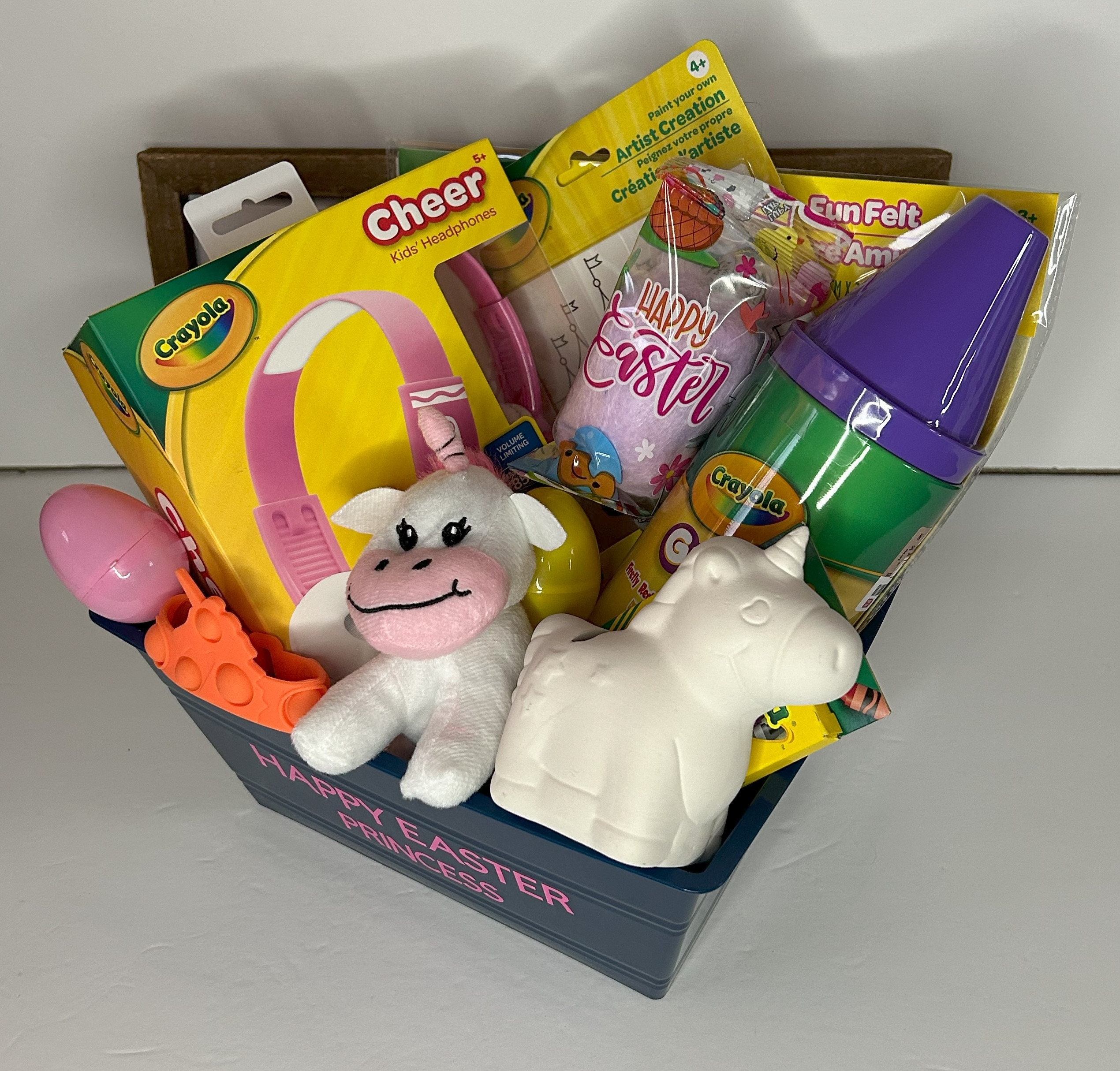 Crayola Crayon Unicorn Gift Basket Easter Girls Pre- Filled - Etsy