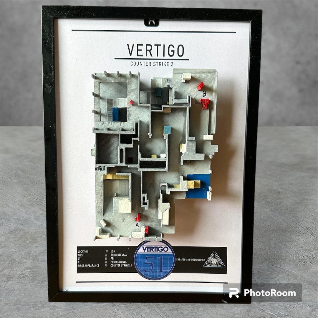 Bytc1 Vertigo Counter Strike 3D Printed Map High Quality Print & Paint ...