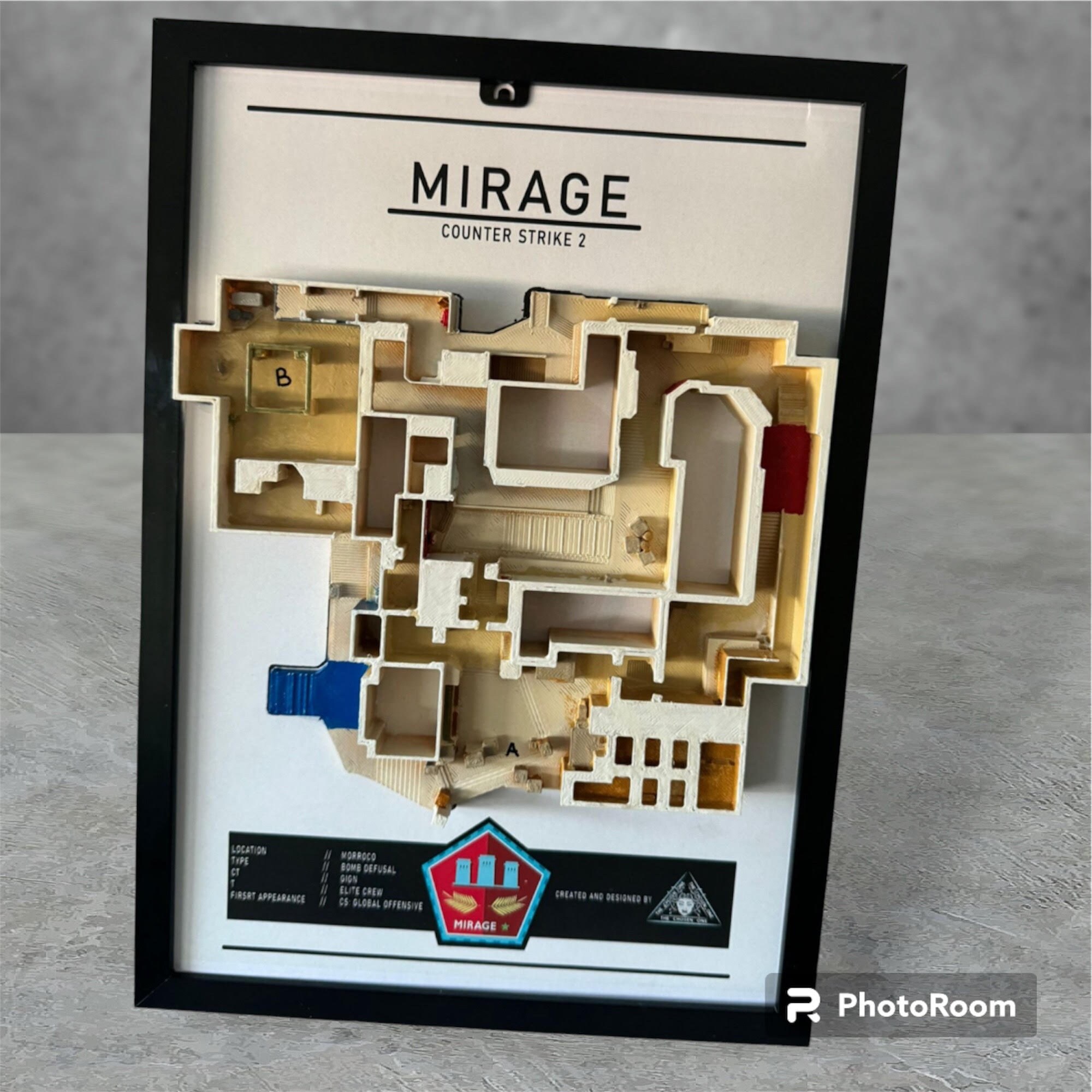 ByTC1 / Mirage / Counter Strike Mapa impreso en 3D / Impresión y ...