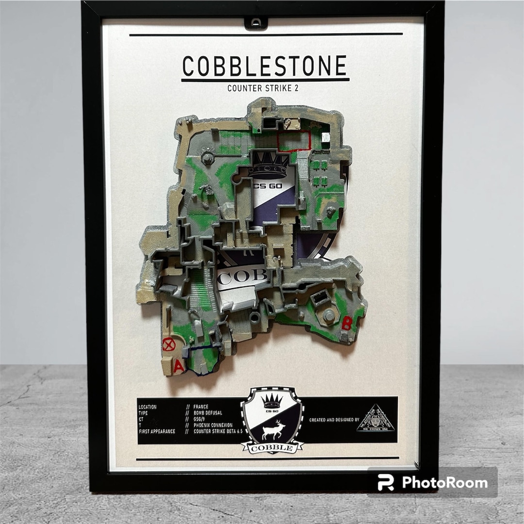 Bytc1 Cobblestone Counter Strike 3D Printed Map High Quality Print ...