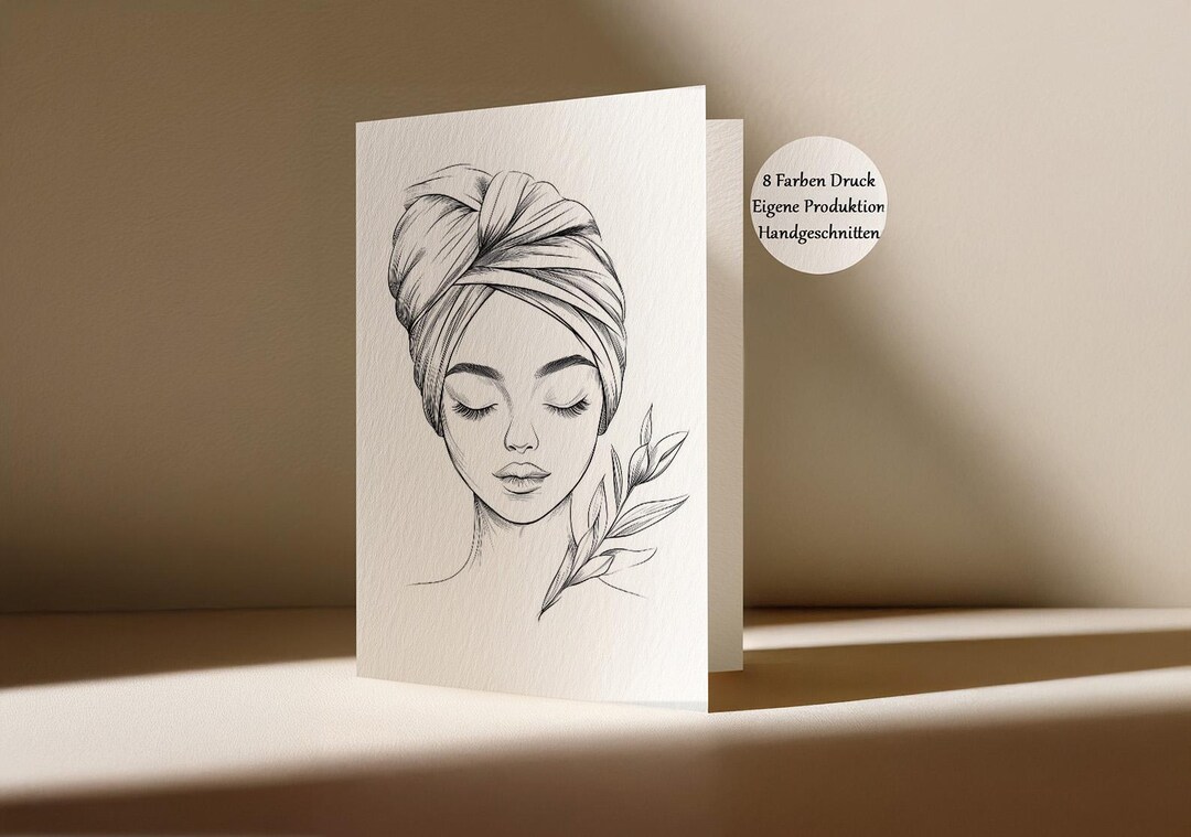 Magical Greeting Card With Wellness Spa Motif Birthday Card Folding ...