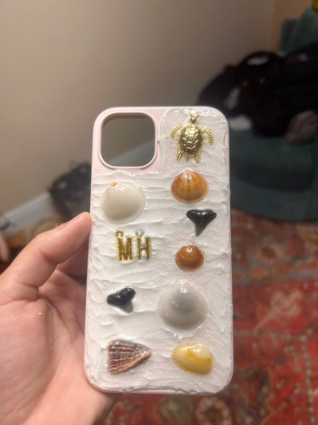 Custom Shell and Shark Tooth Phone Case - Etsy