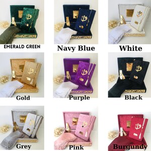 Personalised Pink Quran Set, Custom Quran Box With Name and Pray Tag ...