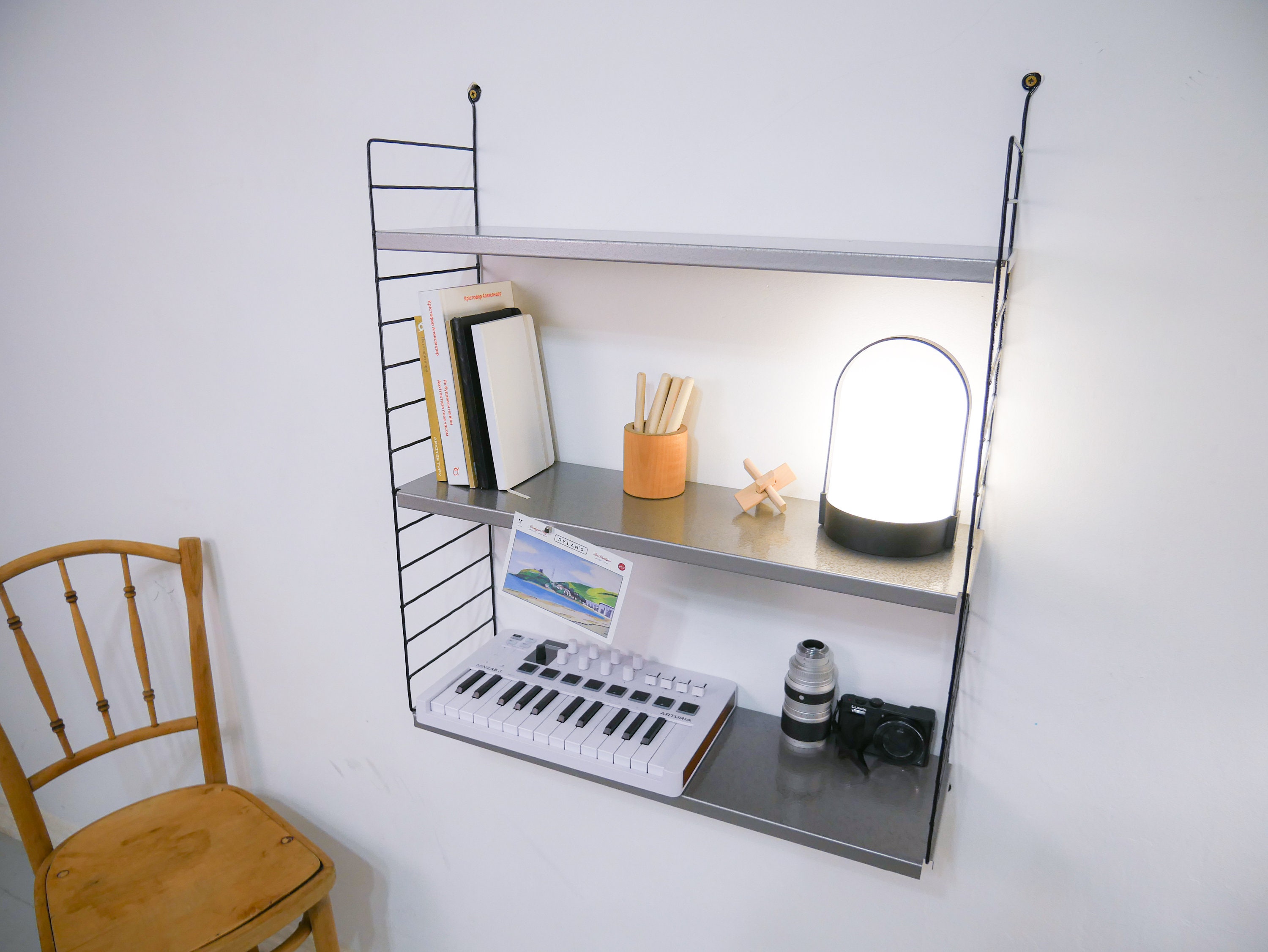 Vintage Shelving System Industrial Style String Shelving Wall Rack With ...