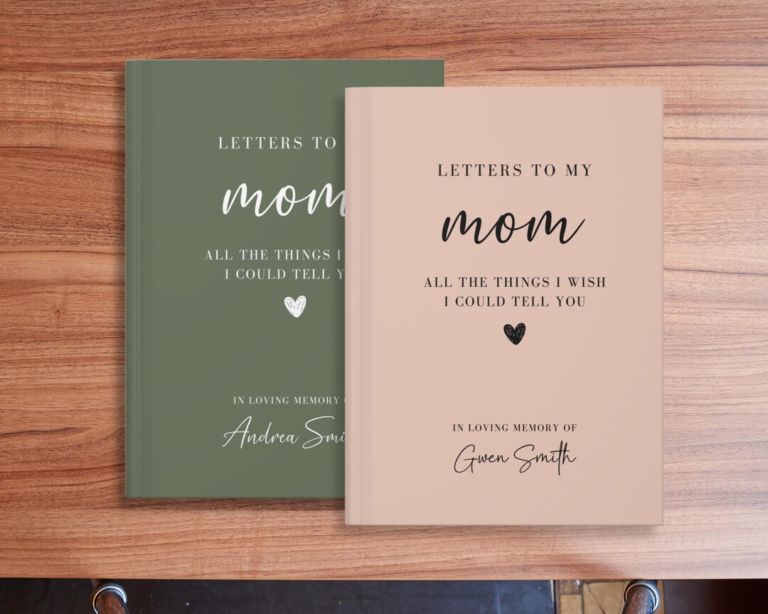 Letters to My Mom Memorial Journal, Loss of Mom, Mother Sympathy Gift ...