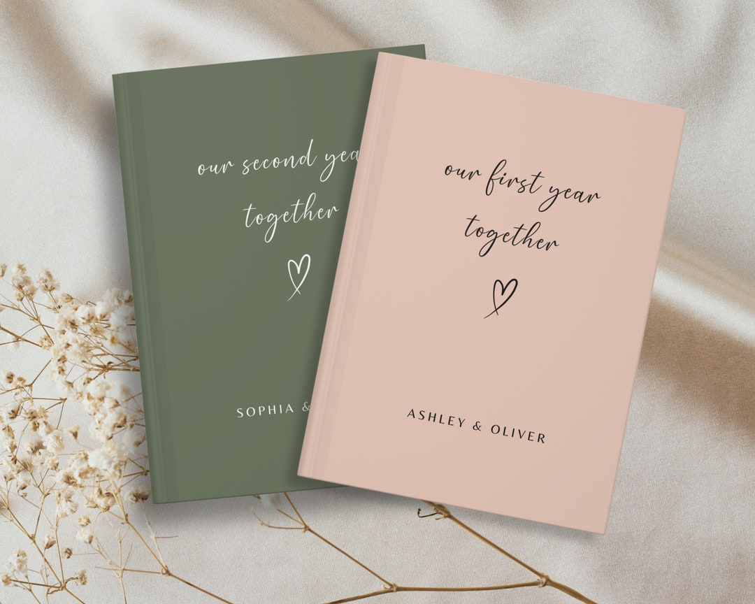 Personalized Couple Notebook, Custom Paper Anniversary Gift, Our First ...