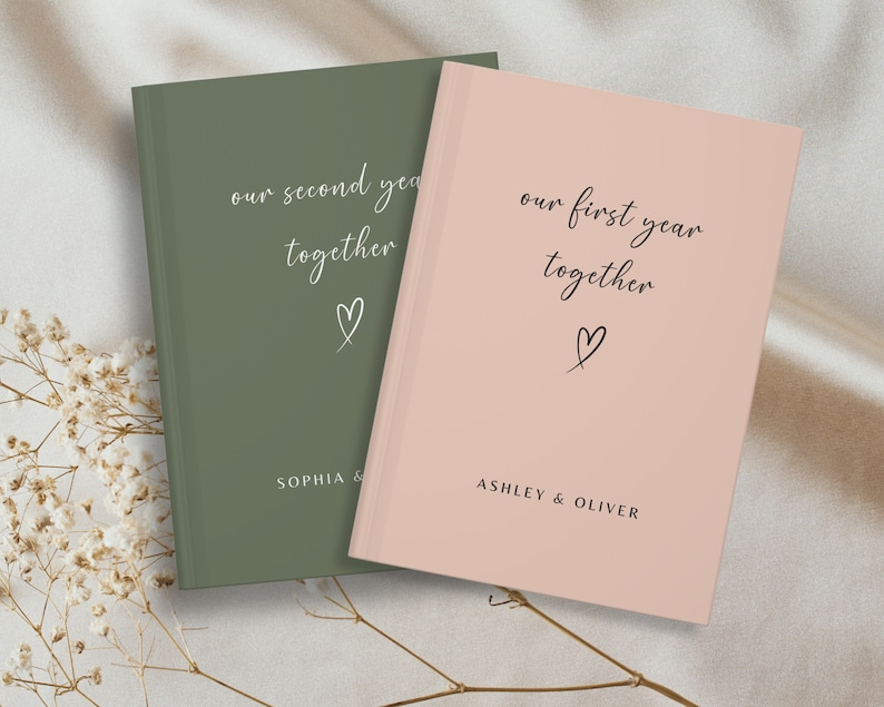 Personalized Couple Notebook, Custom Paper Anniversary Gift, Our First ...