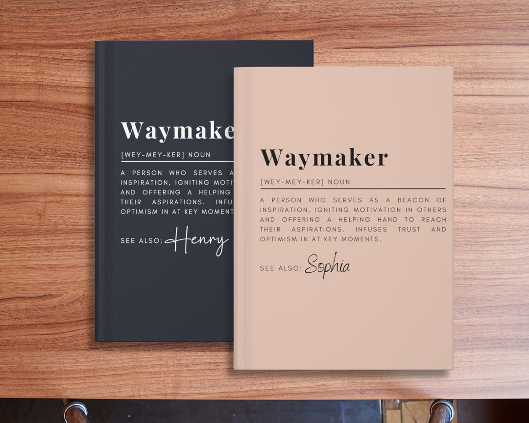 Waymaker, Thank You Journal for Teacher Appreciation Gift Nurse Mom Dad Counselor Coworker Aunt ...