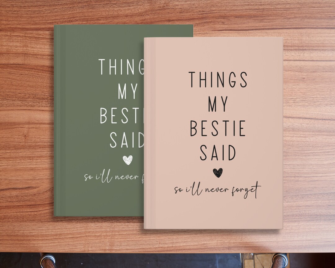 Personalized Besties Journal, Custom Bestie Gifts, BFF Gift, Best ...