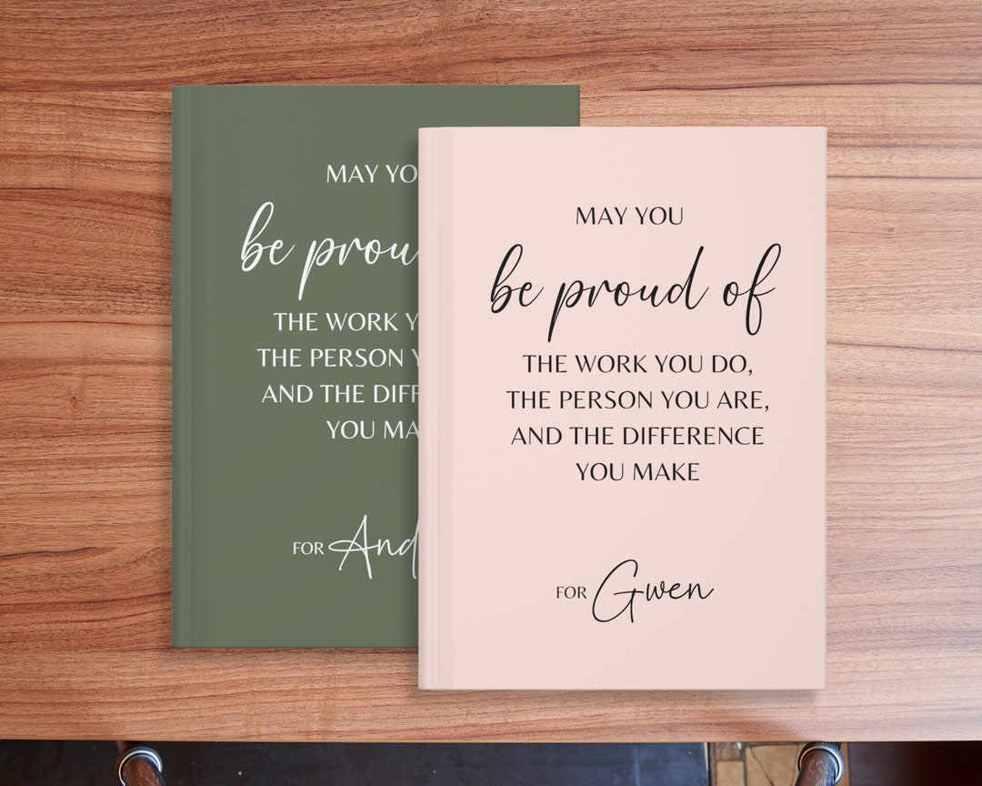 Personalized May You Be Proud Journal, Coworker Birthday Gift ...