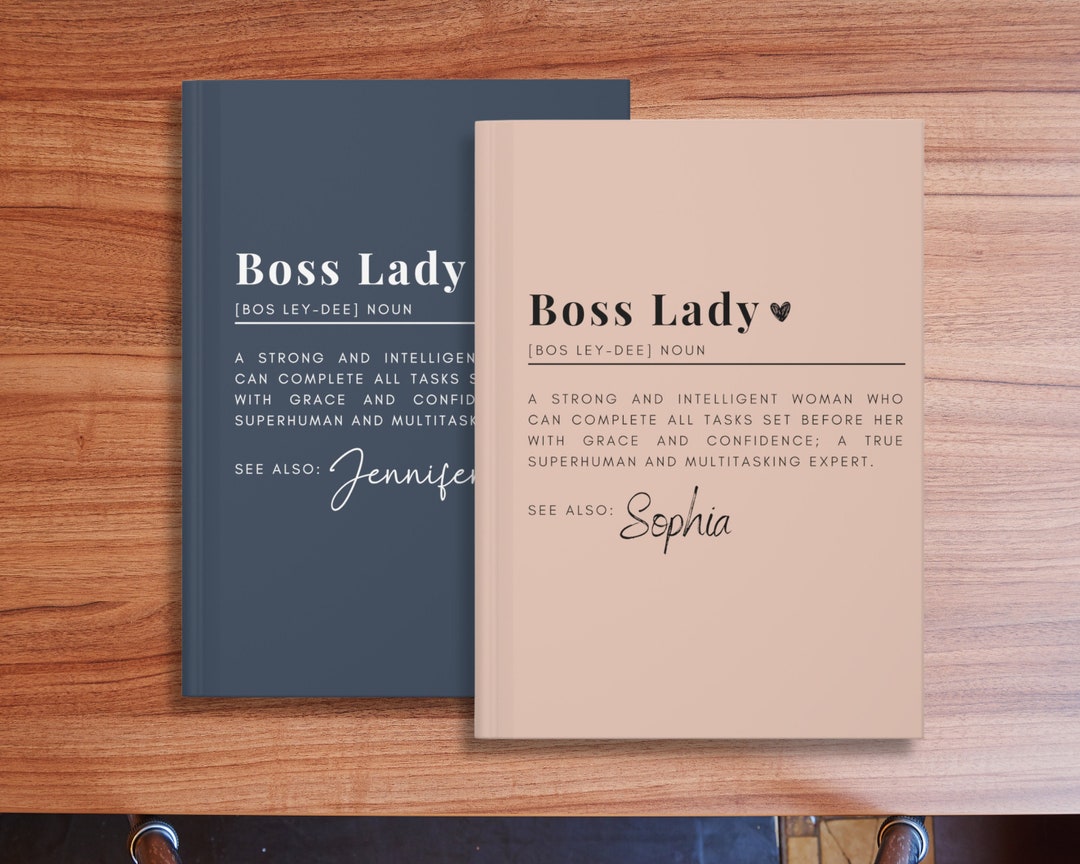 Personalized Boss Lady Definition Notebook, Funny New Business Owner ...