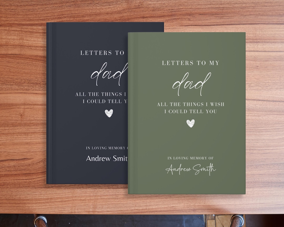 Letters to My Dad Notebook, Loss of Father Grief Journal, Dad Memorial ...