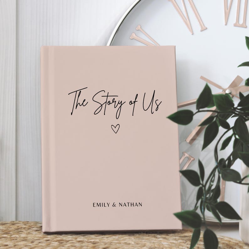 The Story of Us Custom Couples Journal, Personalized Wedding Engagement ...