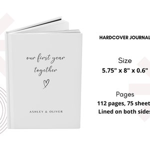 Personalized Couple Notebook, Custom Paper Anniversary Gift, Our First ...