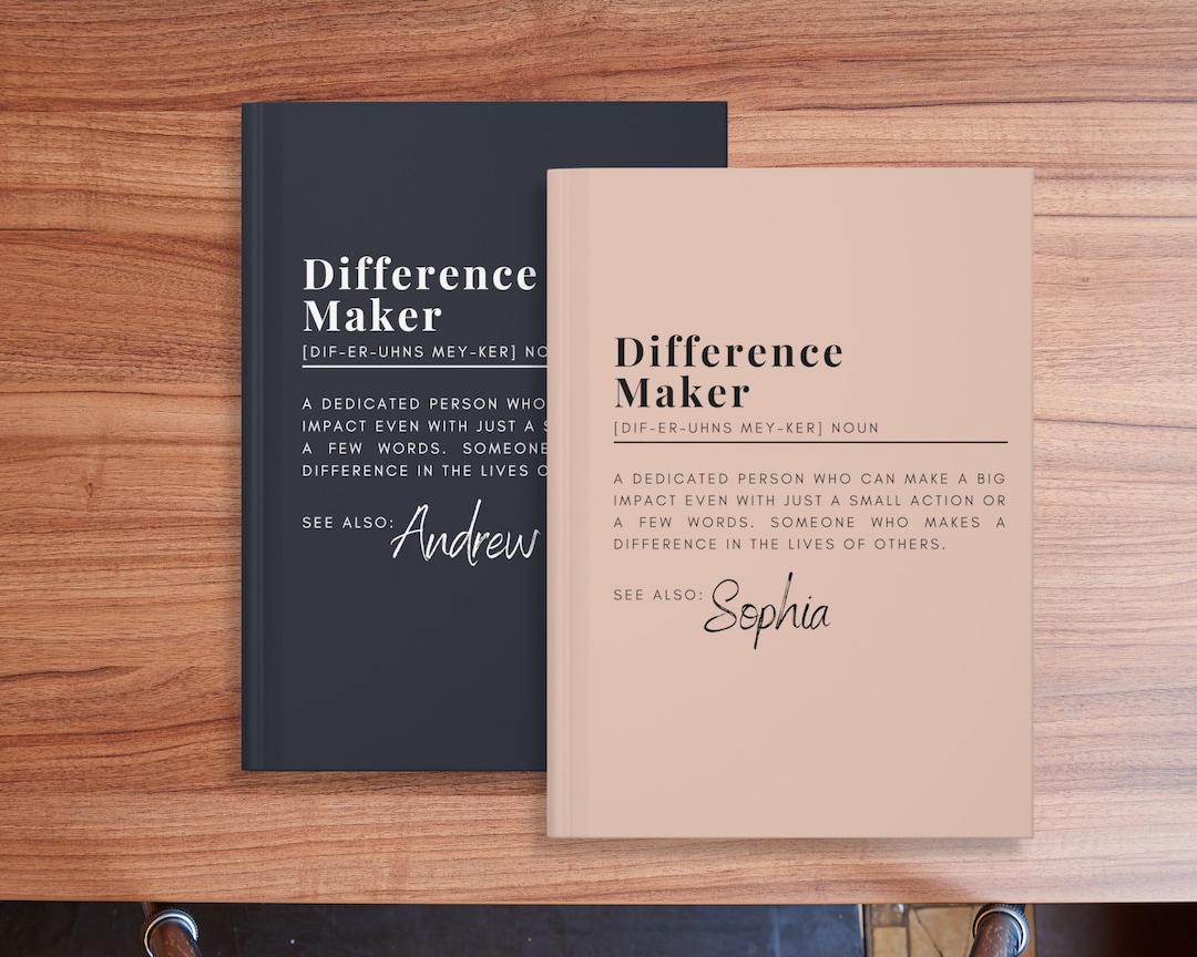Personalized Difference Maker Journal, Coworker Birthday Gift ...