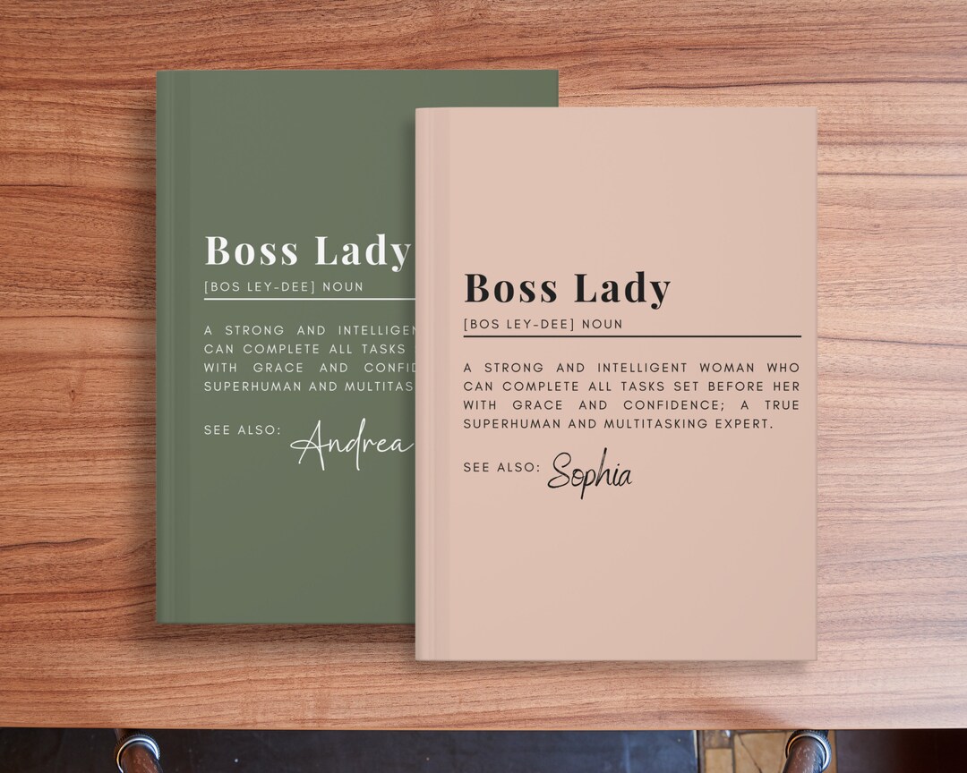 Personalized Boss Lady Journal Notebook, Funny New Business Owner Gift ...
