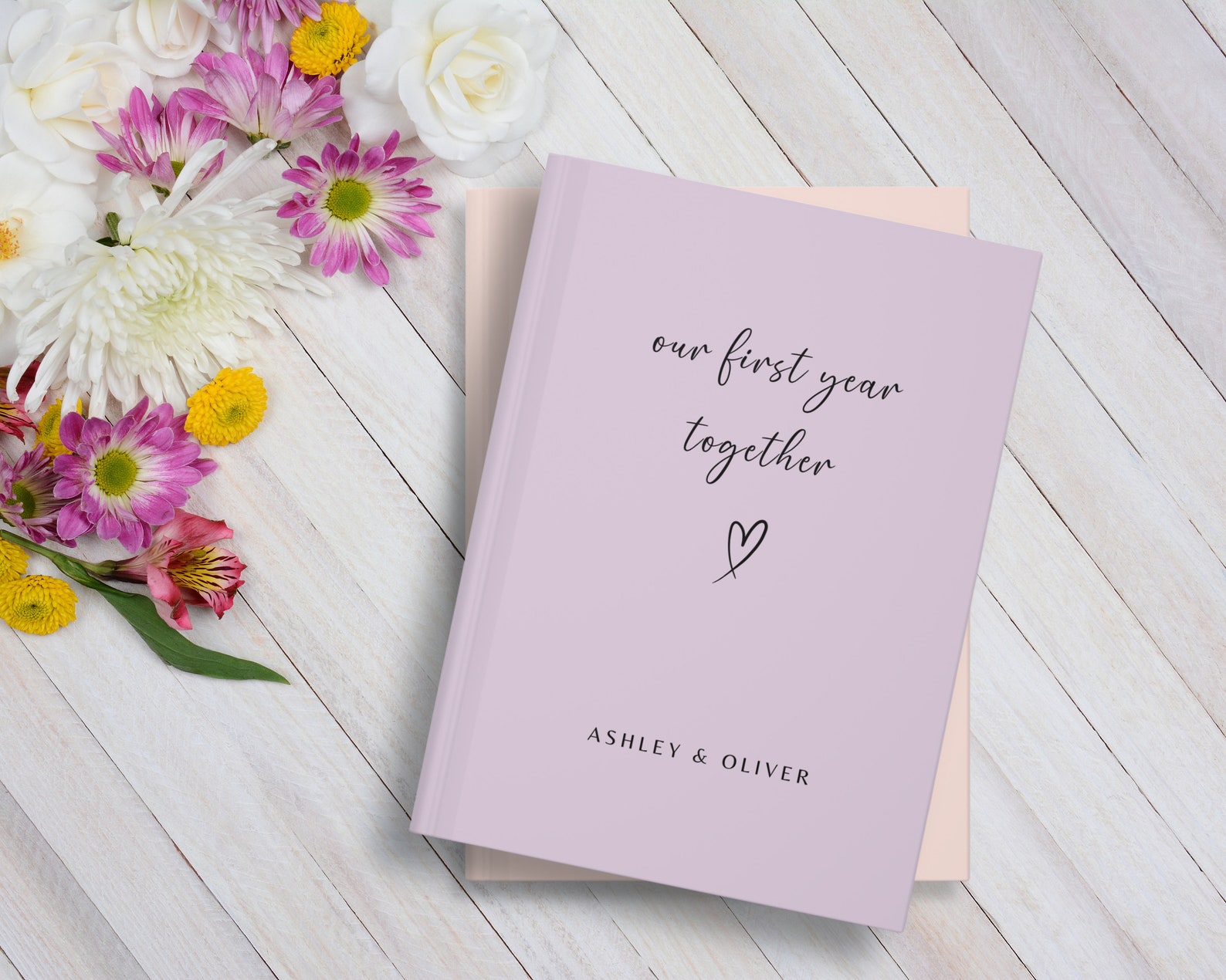 Personalized Couple Notebook, Custom Paper Anniversary Gift, Our First ...