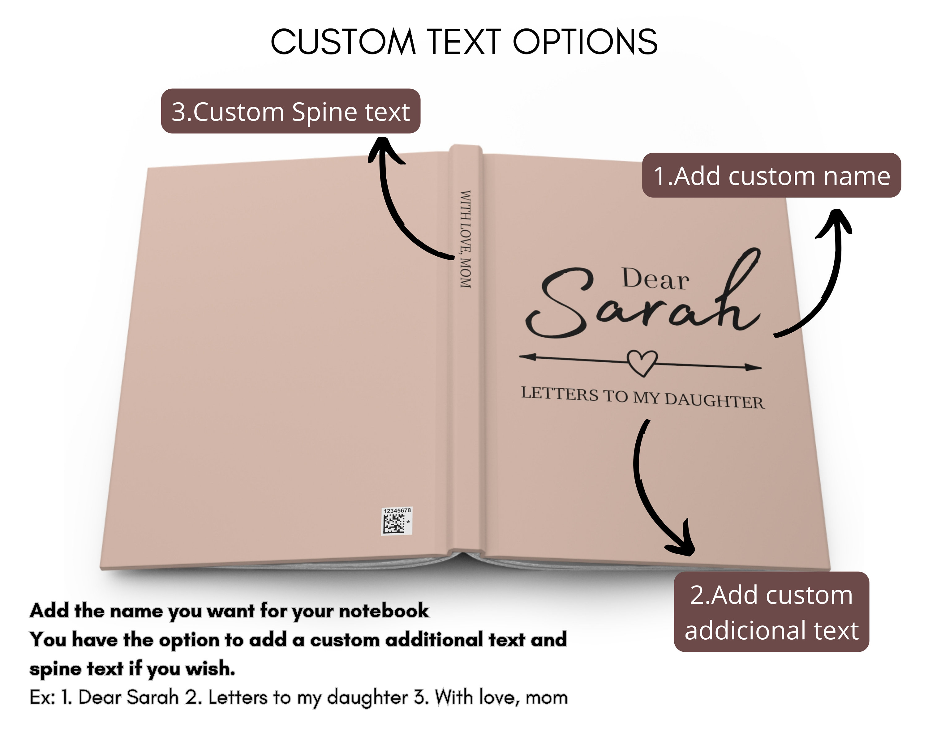 Letters to My Daughter Personalized Journal, Dear Daughter Journal ...