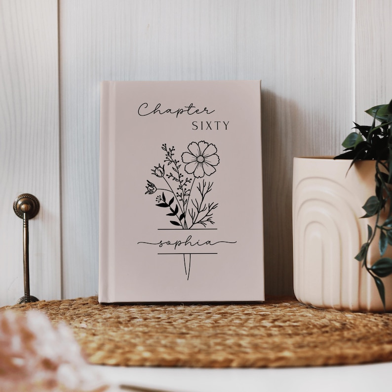 Personalized 60th Birthday Journal: Birth Month Flower Notebook With ...