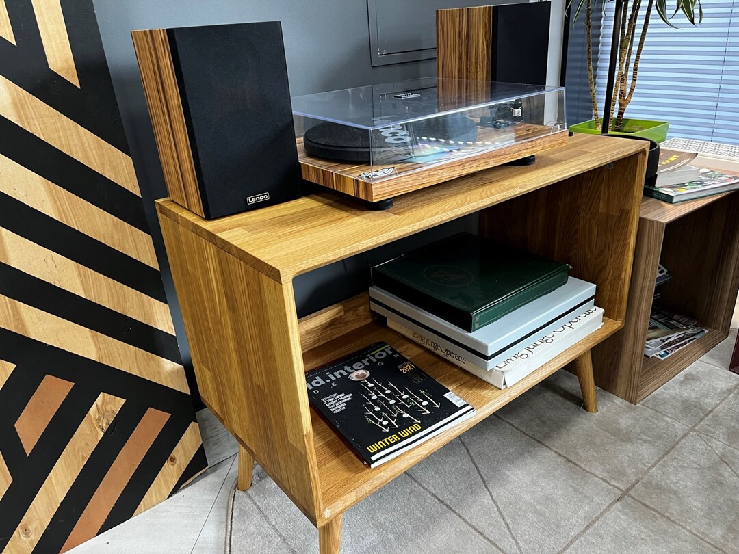 Vinyl Record Table, Vinyl Stand, Retro Vinyl Table, Record Player Shelf ...