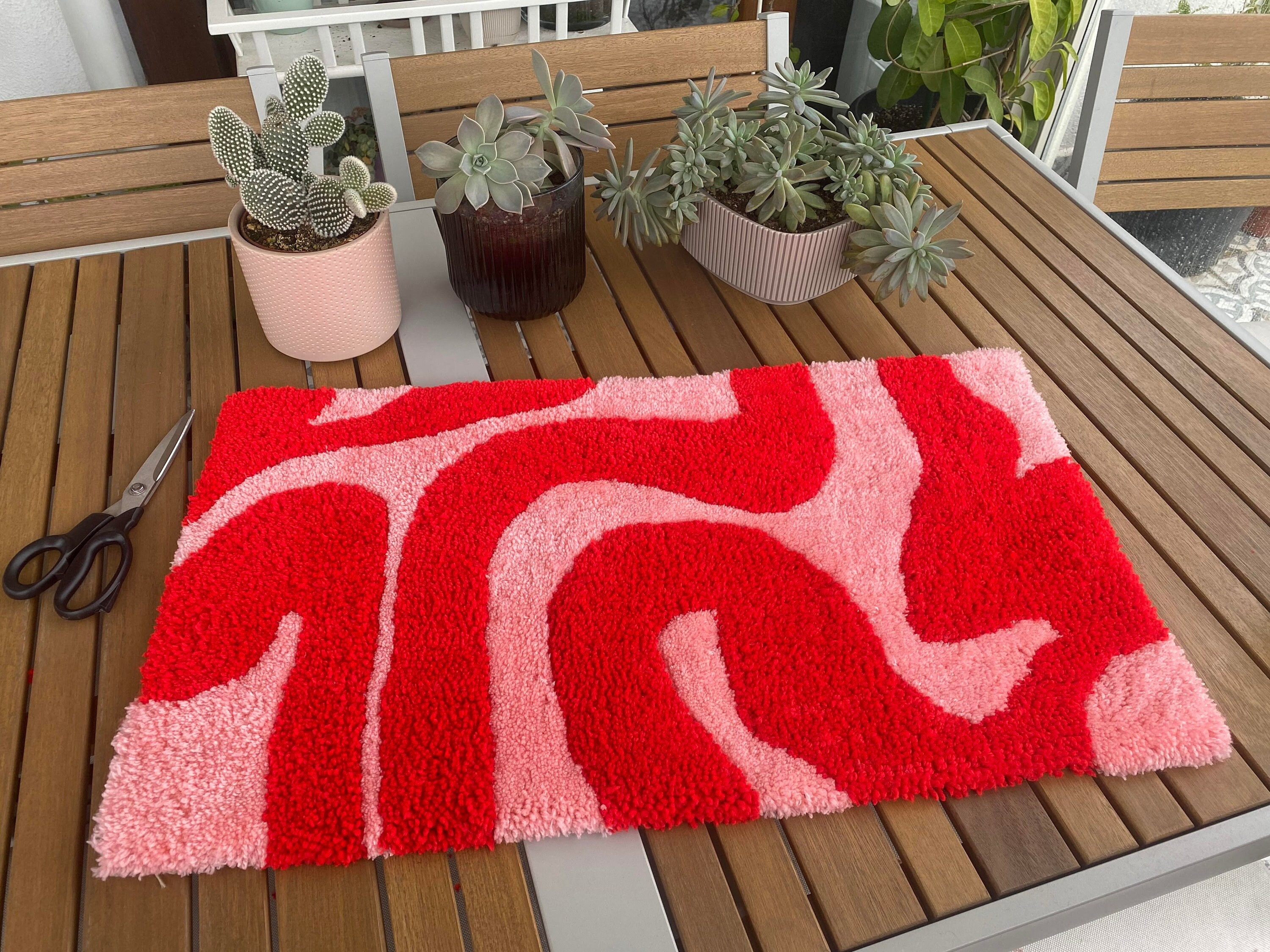 Wave Tufted Rug, Handmade Rug, Tuft Rug, Housewarming Gifts, Fluffy Rug ...