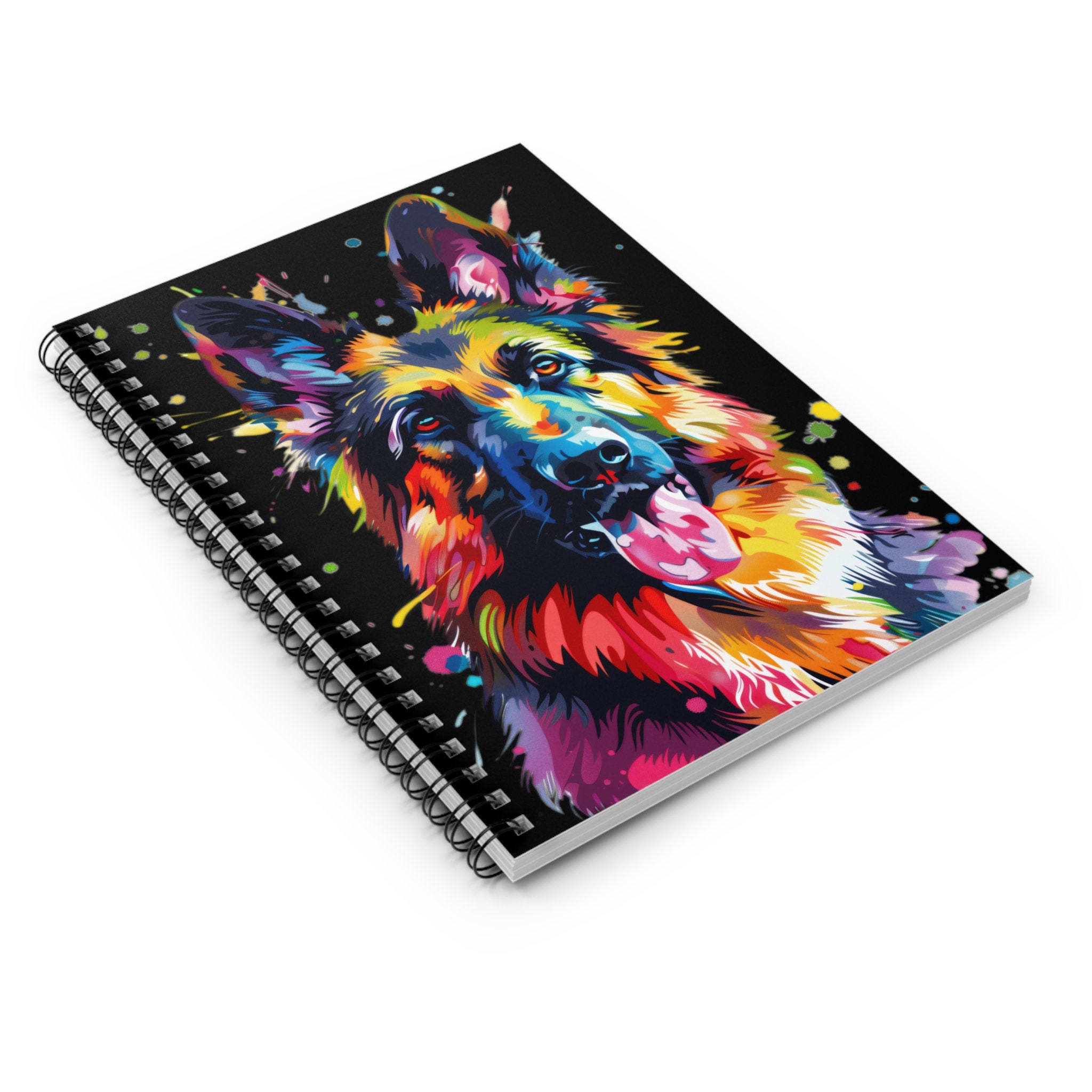 Spiral Notebook Colorful German Shepherd Journal German Shepherd Lover ...