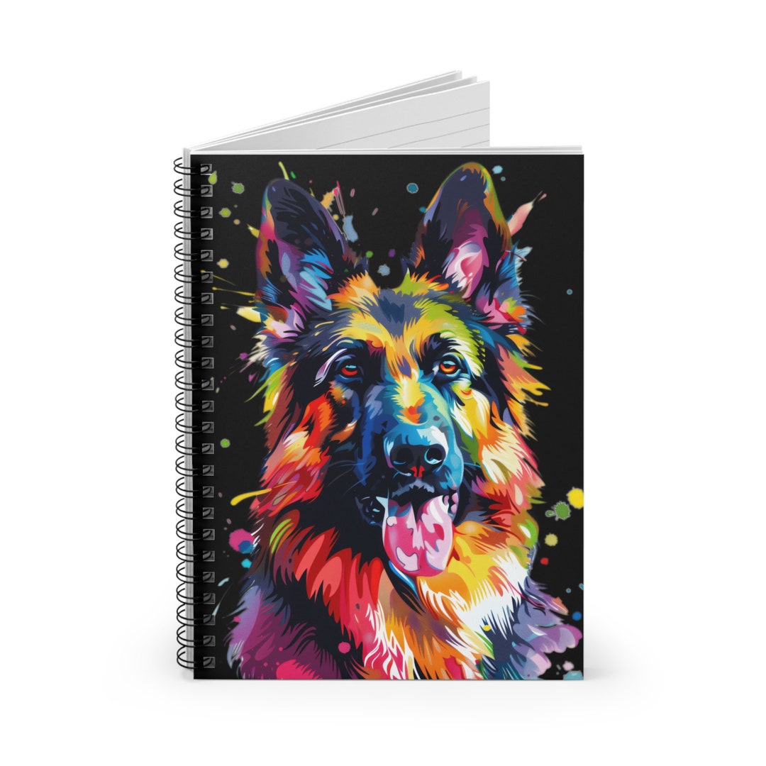 Spiral Notebook Colorful German Shepherd Journal German Shepherd Lover ...