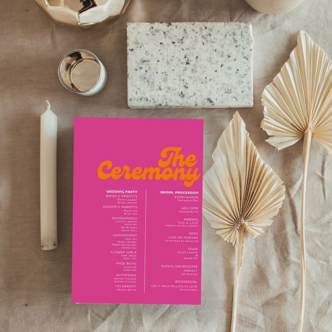 Retro Wedding Invitation Suite, Kitsch Wedding Stationery Bundle ...