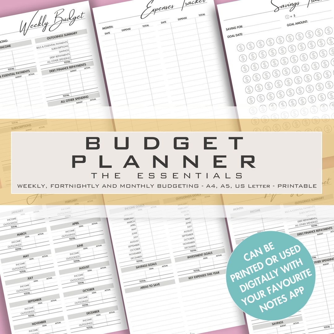 Printable Budget Planner Essentials, Finance Tracker, Small Business ...