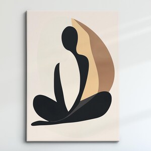 Minimalist Woman Shape Art Drawing Framed Print & Framed Canvas Female ...