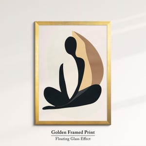 Minimalist Woman Shape Art Drawing Framed Print & Framed Canvas Female ...