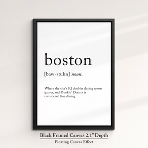 Boston Massachusetts USA Definition Dictionary Funny Quote Minimalist ...