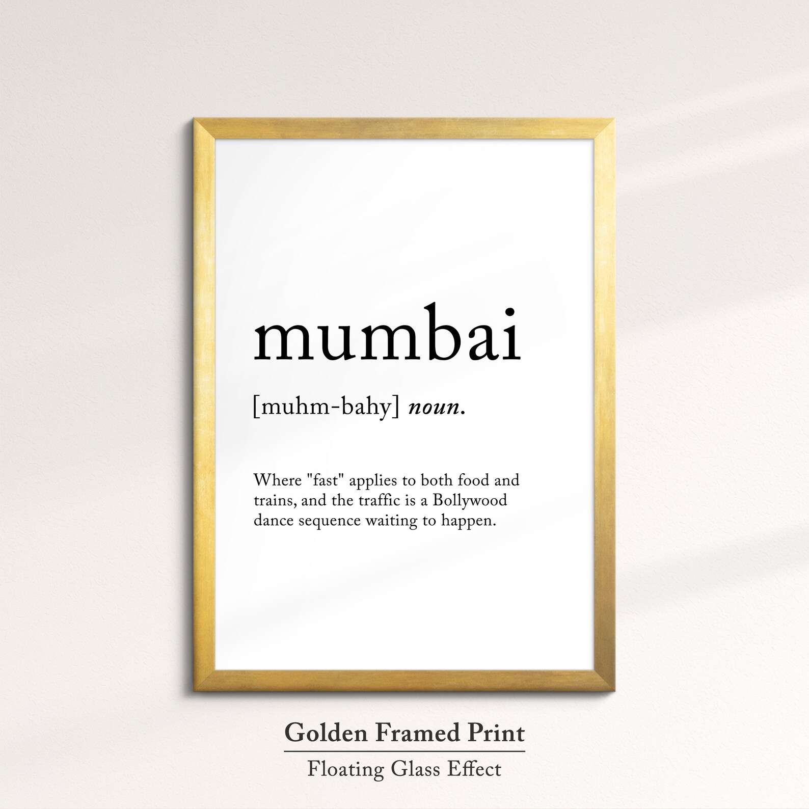 Mumbai India Location Definition Dictionary Funny Quote Minimalist ...