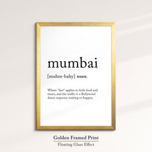 Mumbai India Location Definition Dictionary Funny Quote Minimalist ...