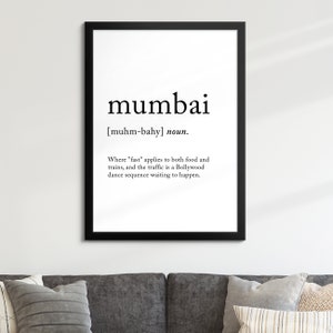 Mumbai India Location Definition Dictionary Funny Quote Minimalist ...