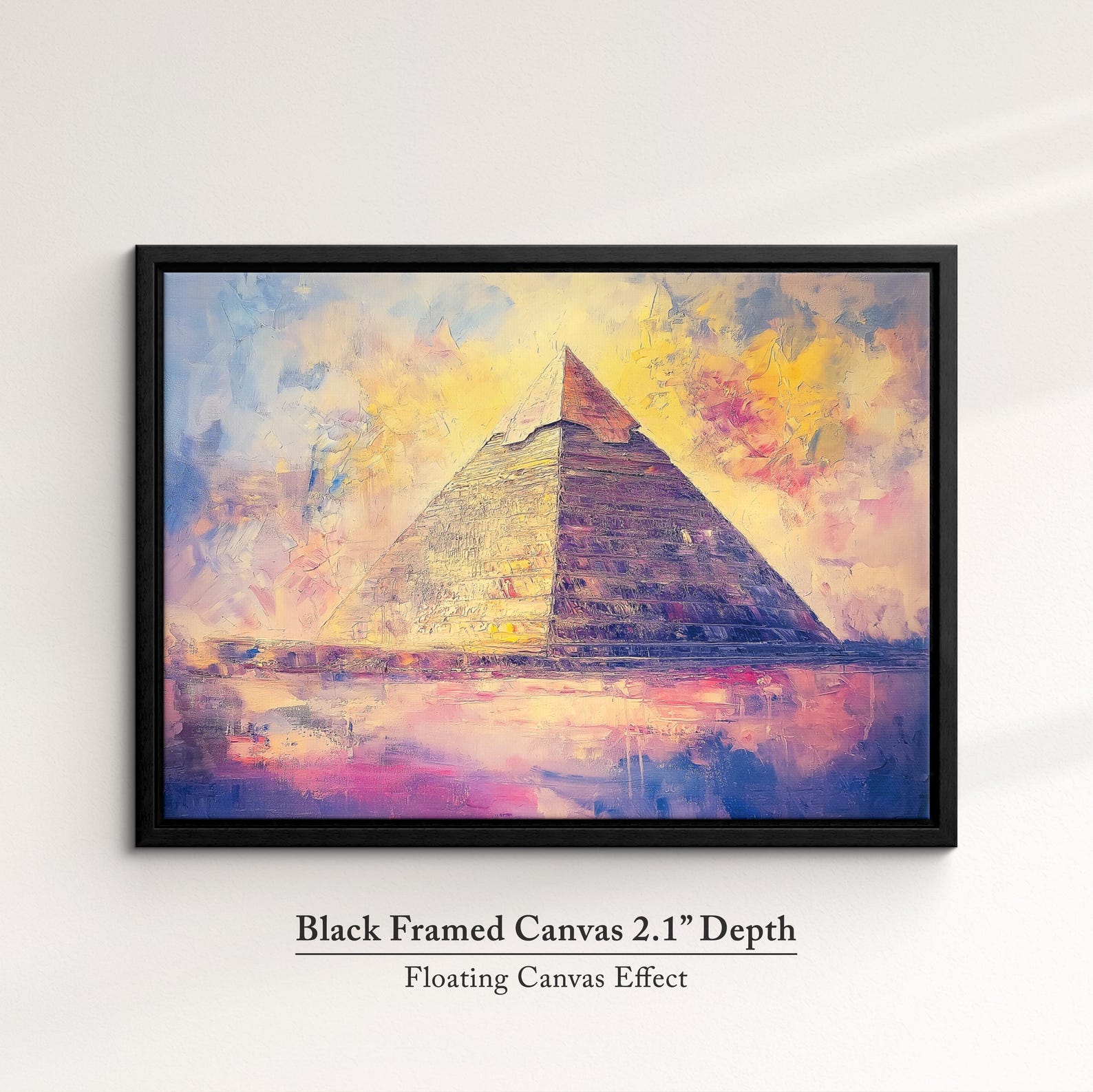 Great Pyramid of Giza Abstract Oil Painting Framed Print & Framed ...