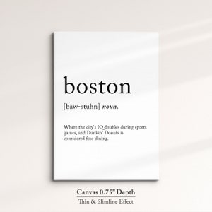 Boston Massachusetts USA Definition Dictionary Funny Quote Minimalist ...