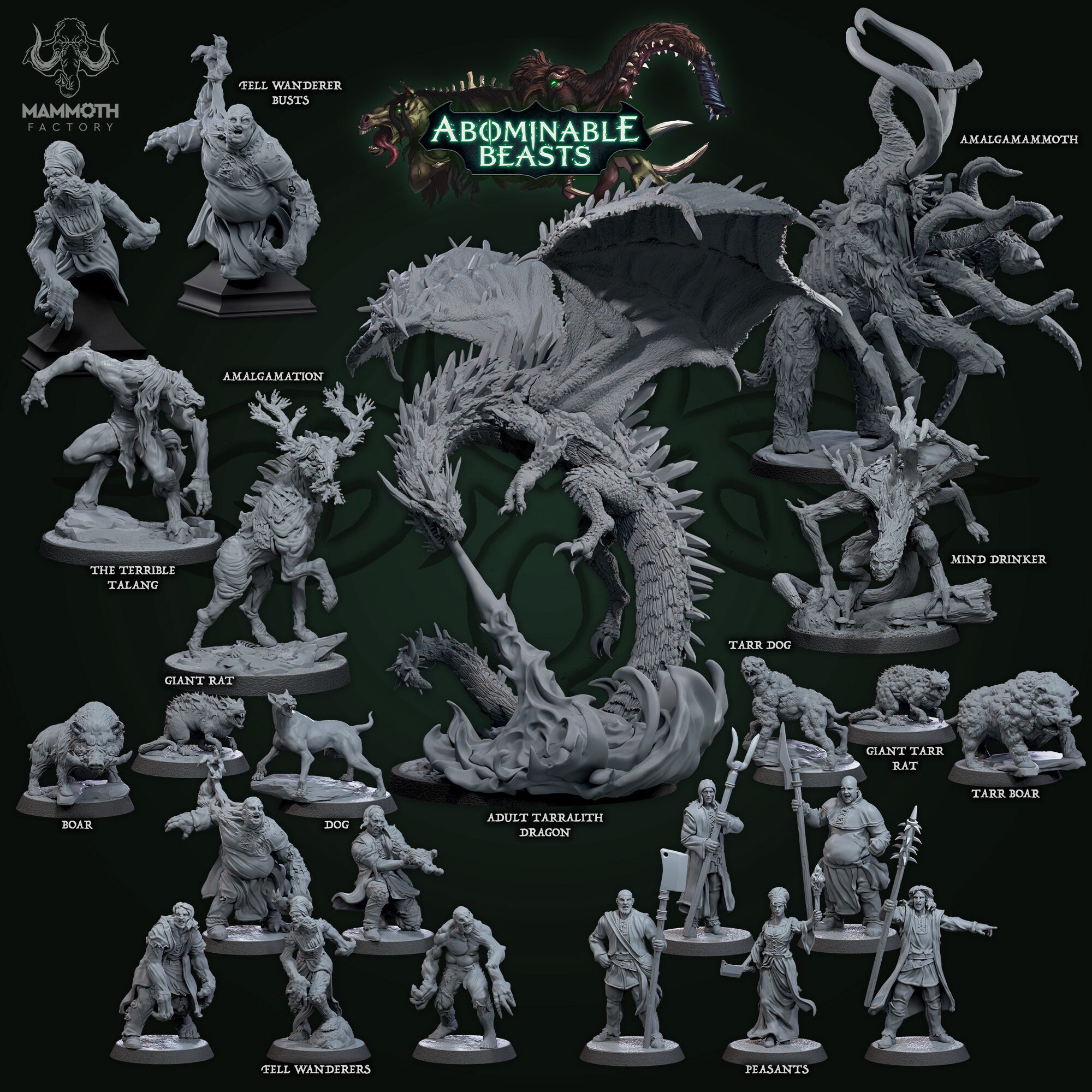 Abominable Beasts Collection - Full Set of 22 Miniatures - Etsy