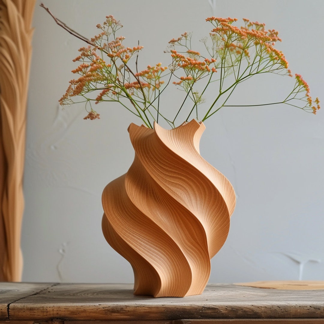 Artisan Wooden Vases for Cozy Homes - Etsy