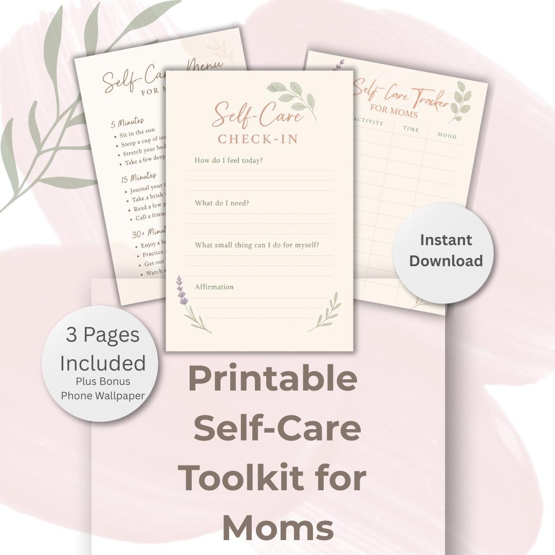 Self-care Toolkit for Moms | Printable Wellness Pack (PDF) - Etsy