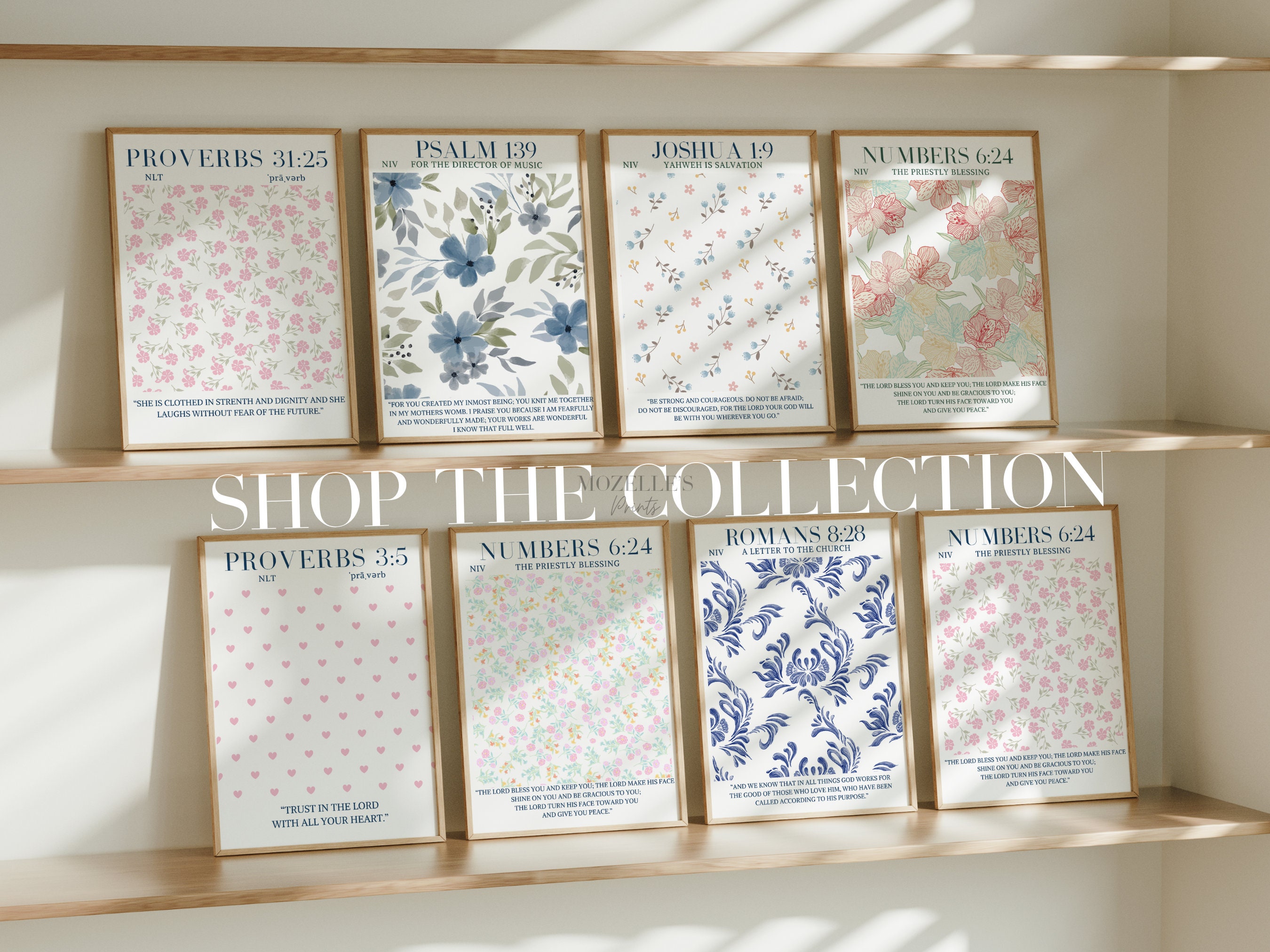 Bible Verse Collage Set Christian Home Decor Vintage Bible Verse Print ...