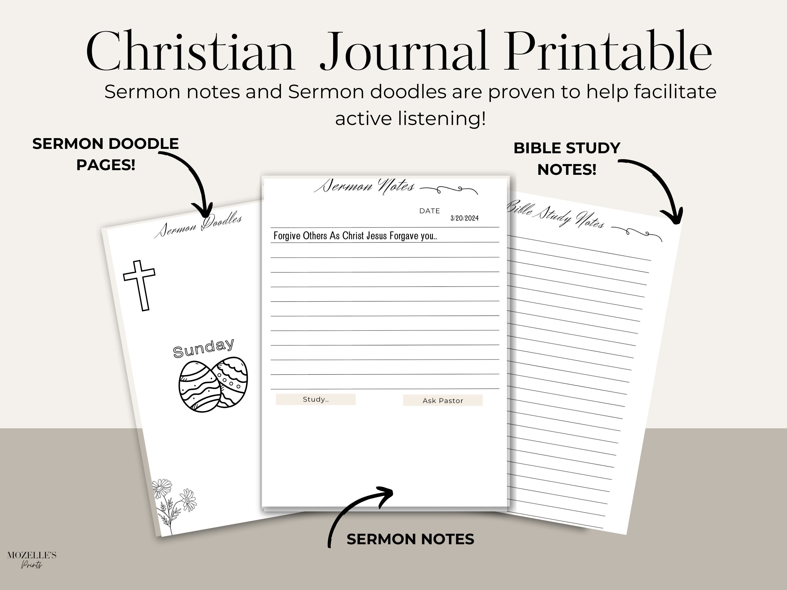 Christian Journal Printable, Printable Prayer Journal, Christian ...