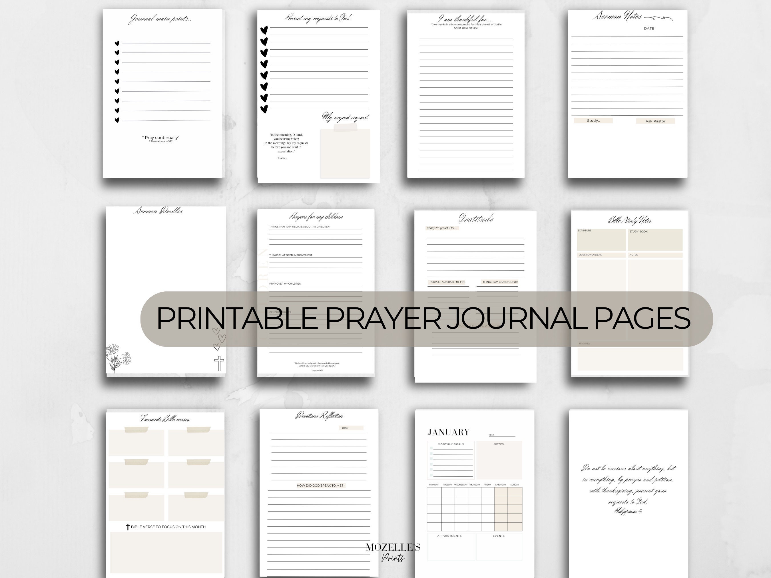 Christian Journal Printable, Printable Prayer Journal, Christian ...
