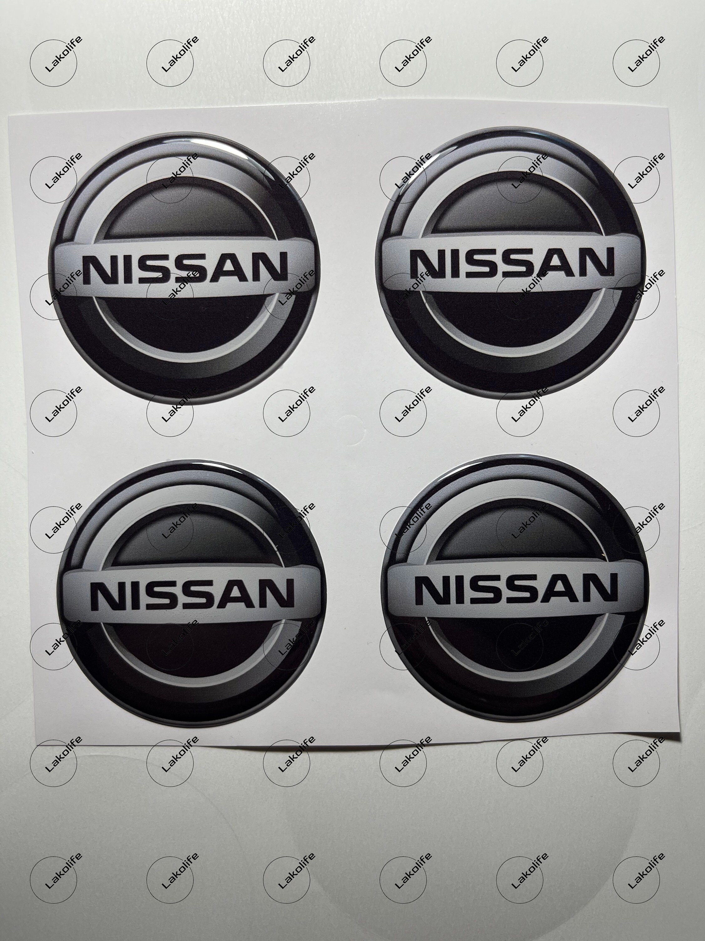 Set of 4 Handmade Emblems Nissan Decals Center Wheel Cap Stickers ...
