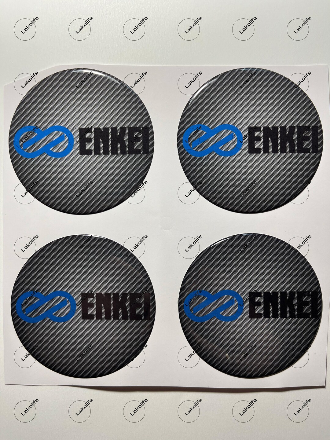 Set of 4 Handmade Emblems Enkei Decals Center Wheel Cap Stickers ...
