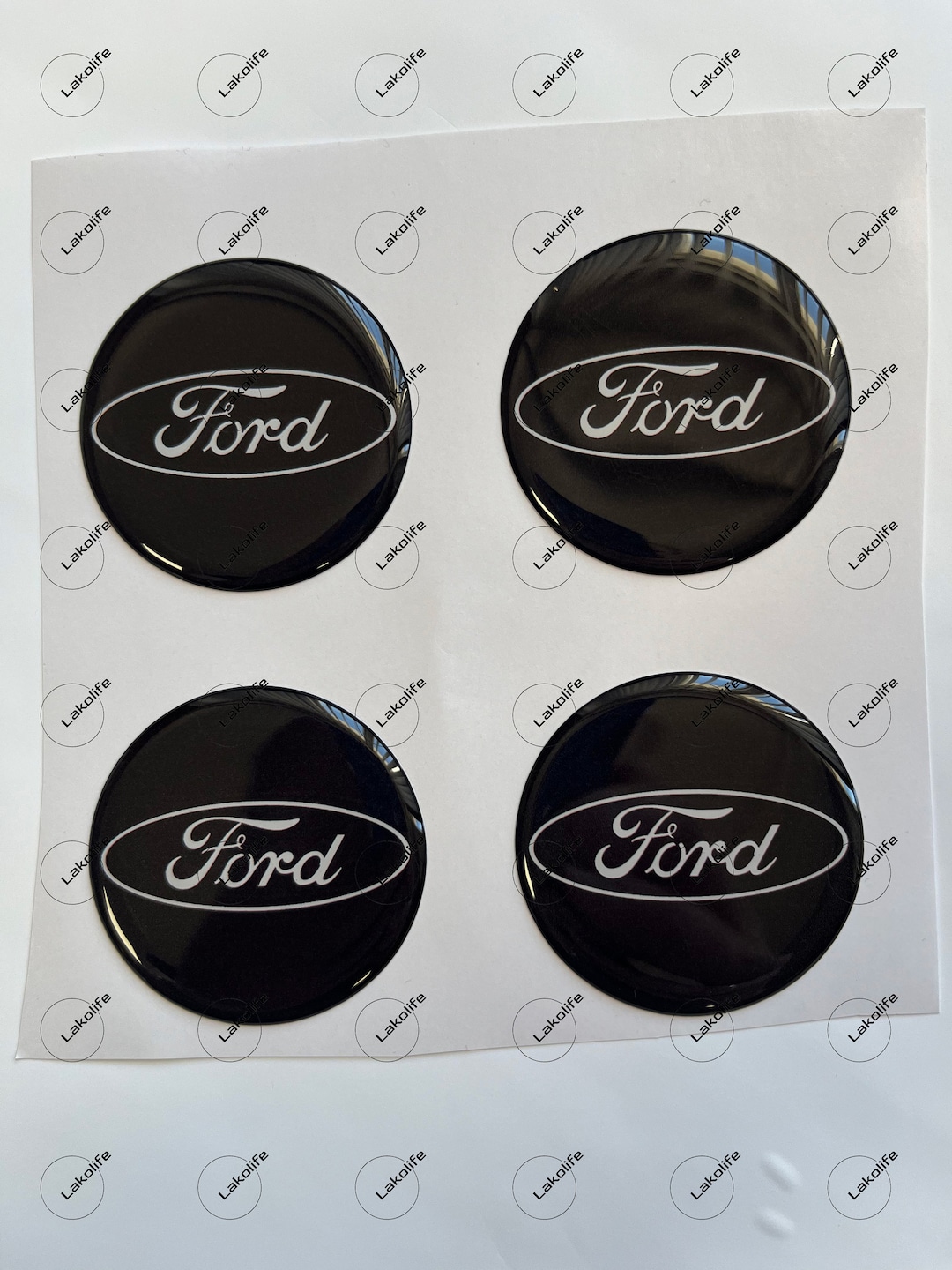 Set of 4 Handmade Emblems Ford Decals Center Wheel Cap Stickers ...