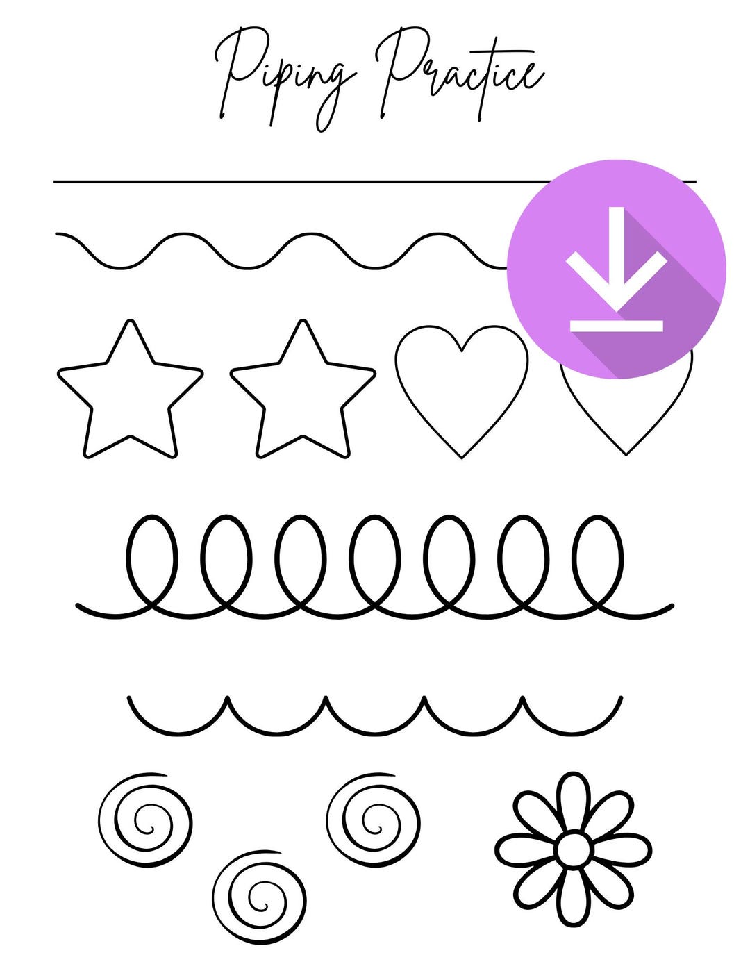 Piping Practice - DIGITAL DOWNLOAD - Etsy