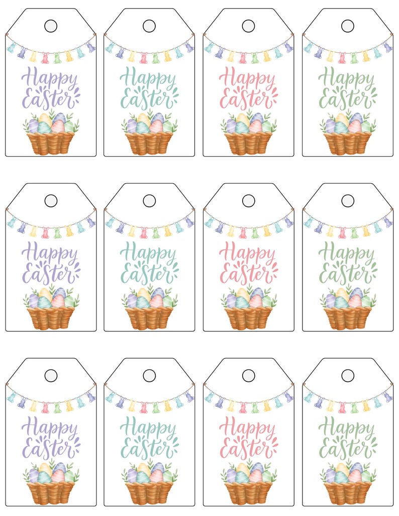 Gift Tags: Happy Easter - Etsy UK