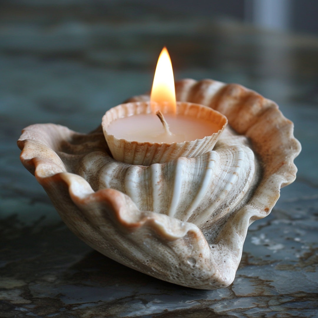 Handmade Candle Holders With Shells - Etsy