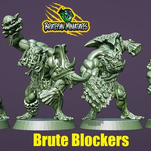 Savage Orc Team With Star Player, Big Guy for Fantasy Football 3D ...